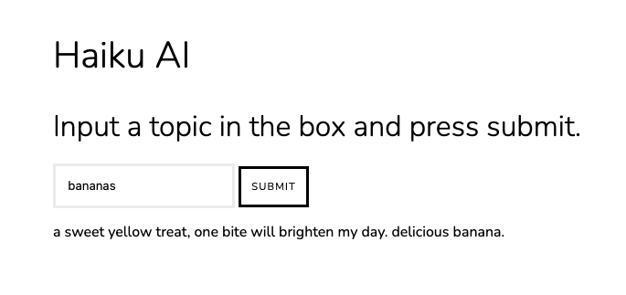 GitHub - MHenderson/haiku-ai: Create haiku using ChatGPT